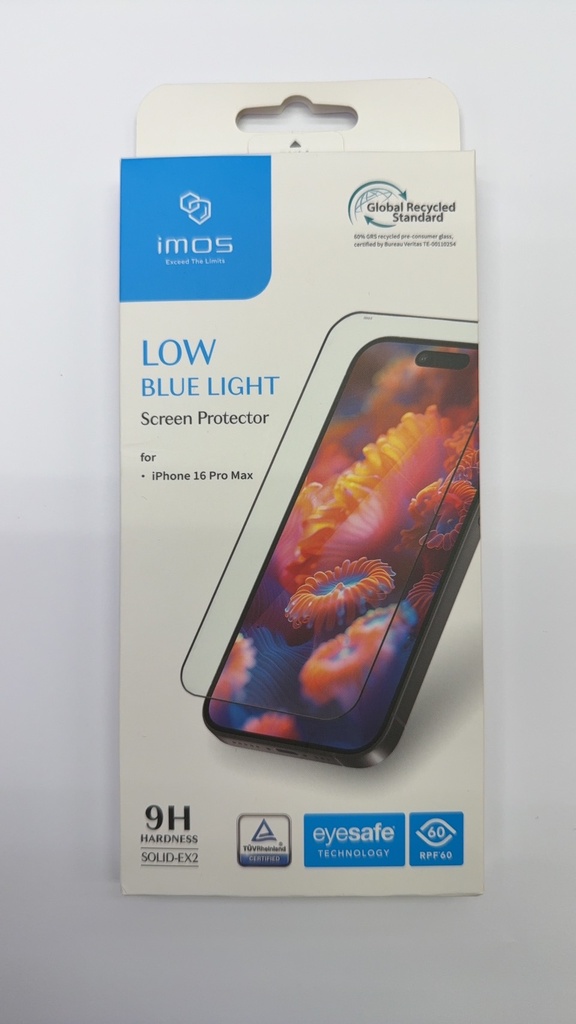 IMOS-ip16 pro max 抗藍光玻璃貼 | 瑞柏網通